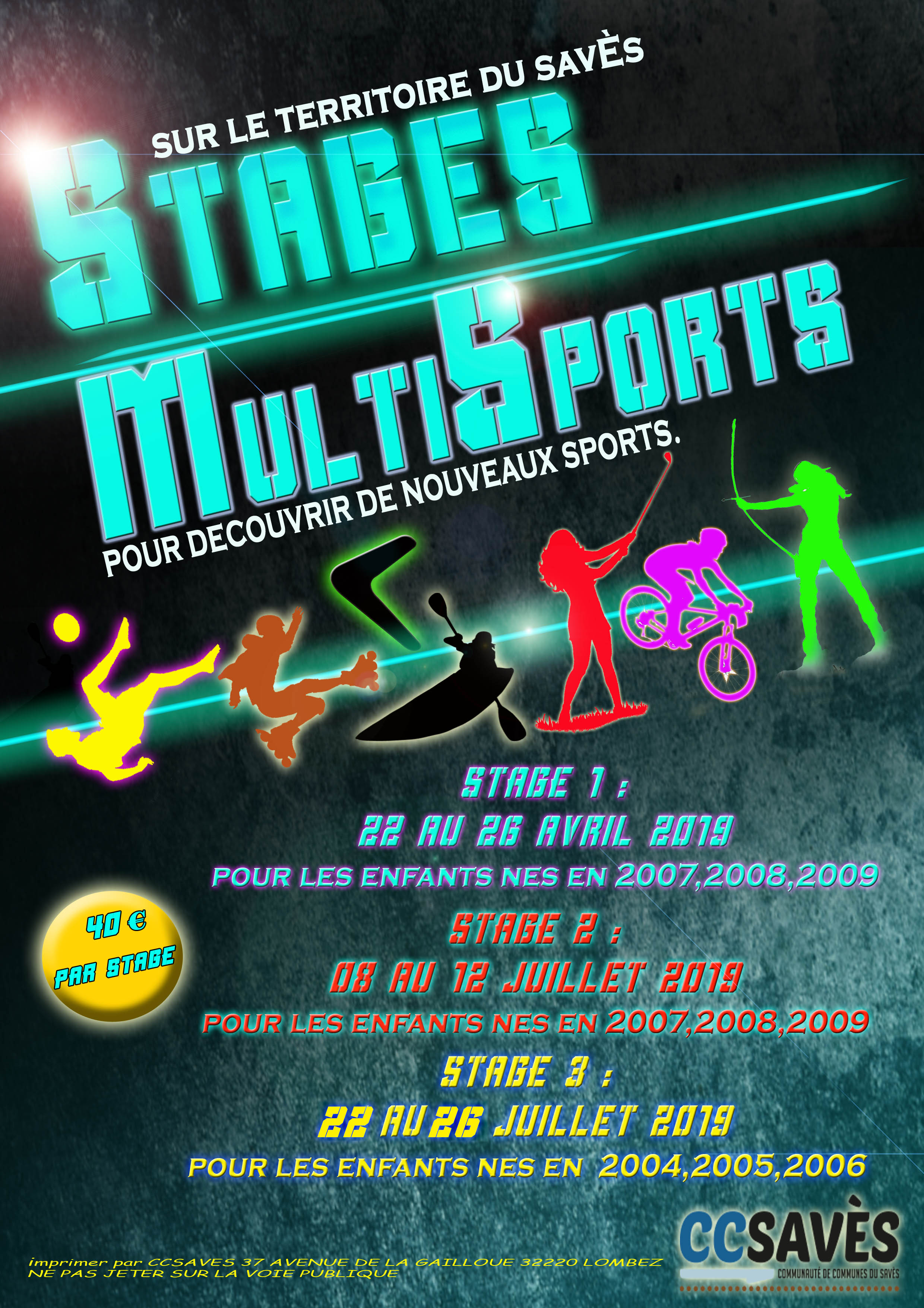 Des stages multisports pour les jeunes du territoire - CCSavès32