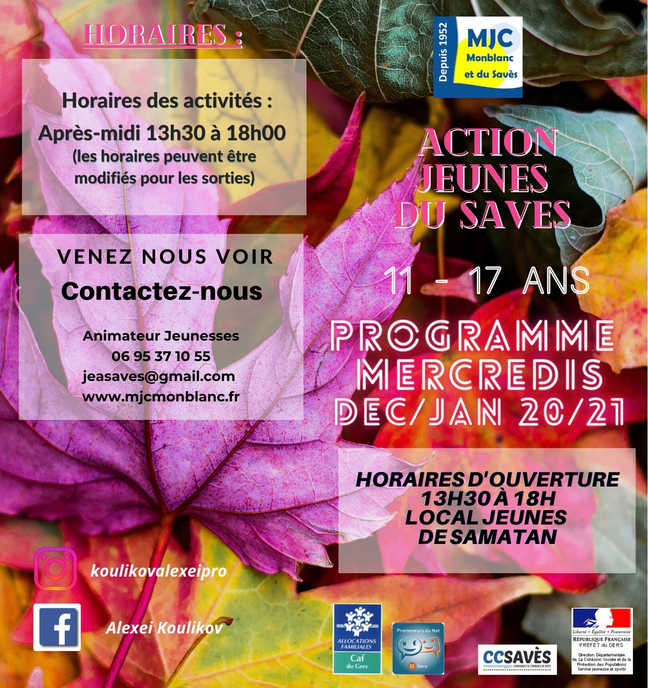 Programme des mercredis pour les 11-17 ans - CCSavès32 Programme des mercredis pour les 11-17 ans - CCSavès32